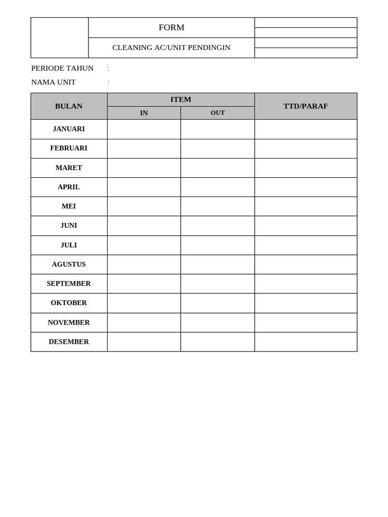 FR-EM2-028 Cleaning AC Atau Unit Pendingin(1) | PDF