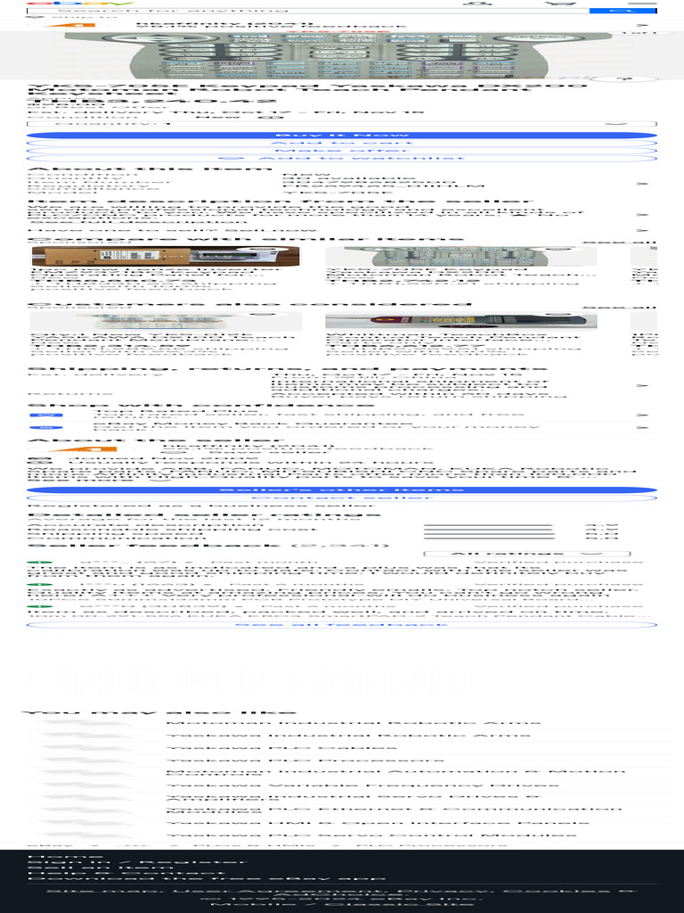 YKS-705E Keypad for Yaskawa DX200 Robot | PDF | Programmable Logic Controller