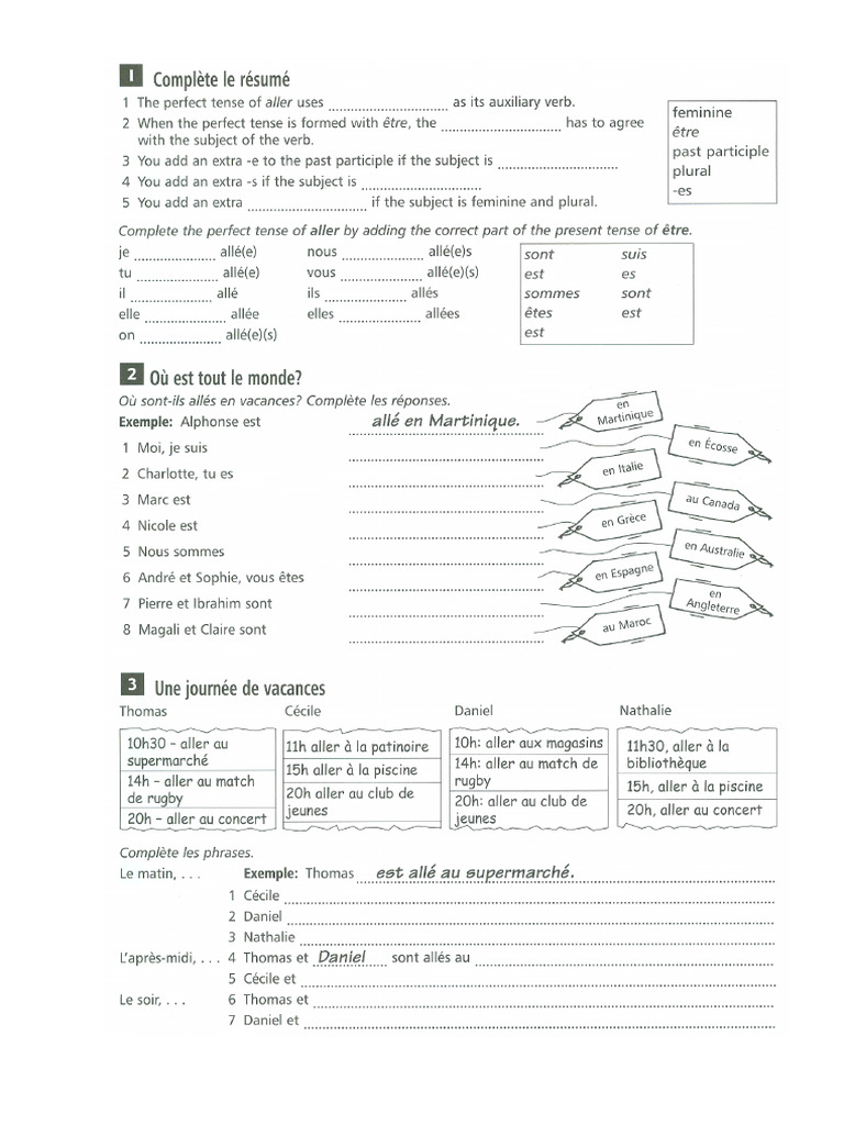 Passe Compose Etre | PDF