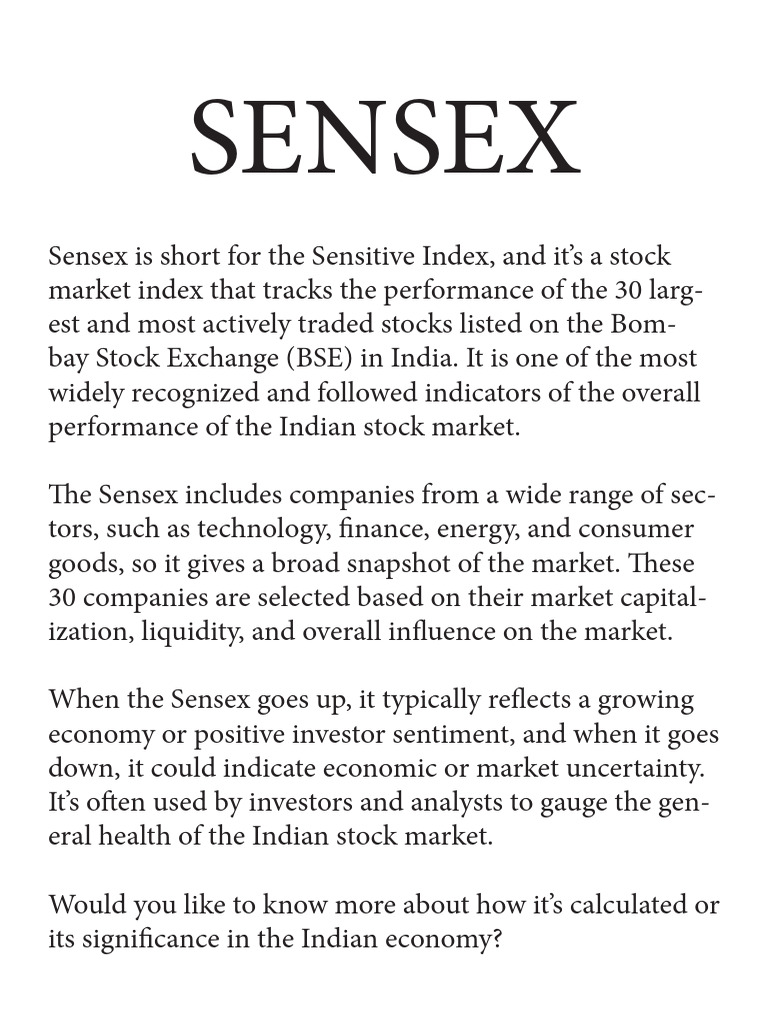 Sensex | PDF