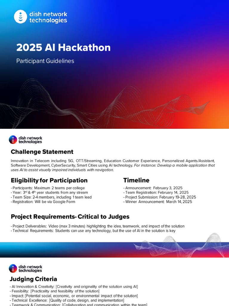 AI 2025 Hackathon - Participant Guidelines | PDF