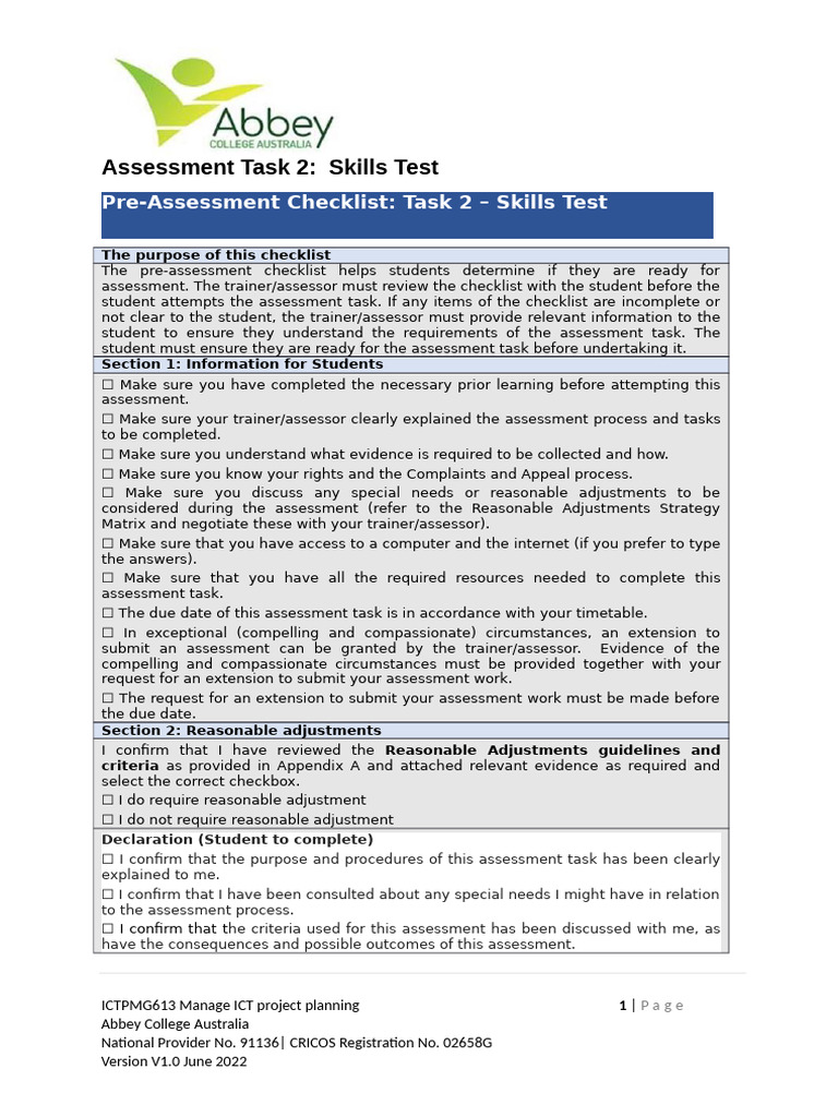 ICTPMG613 Assessment Task 2 PDF | PDF | Educational Technology ...