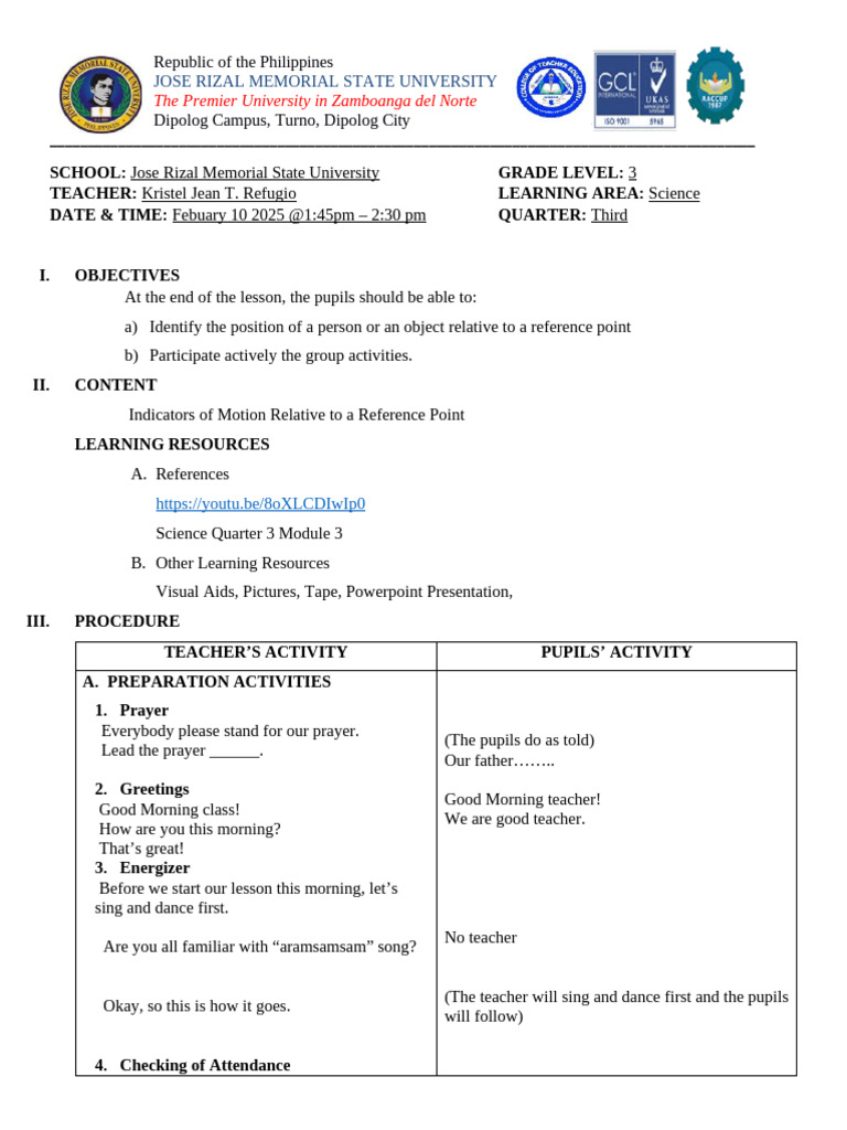 5S lesson plan - field study ashieee | PDF | Uterus | Reproductive System