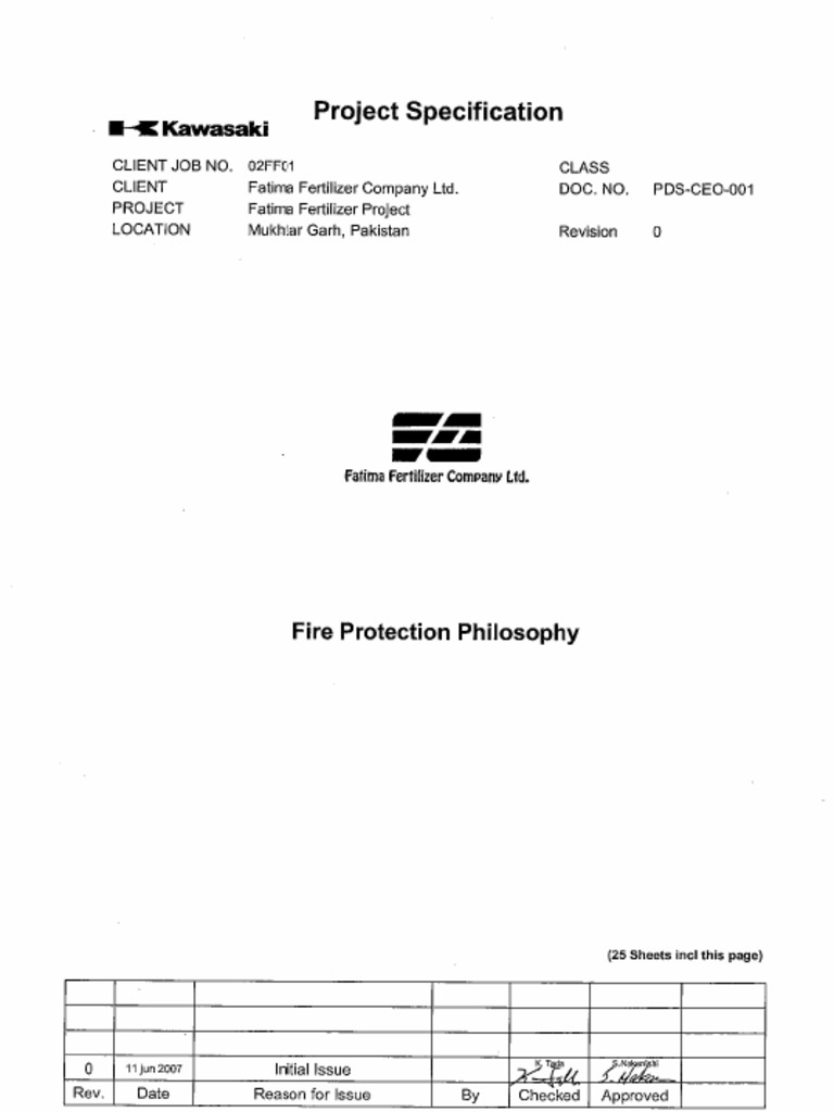PDS-CEO-001_R0 Fire Protection Philosophy | PDF