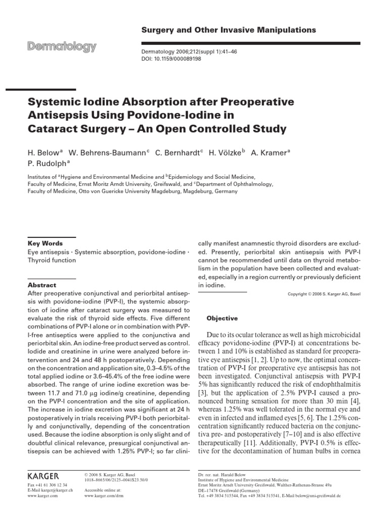 Absorption of PI by Intact Skin | PDF | Iodine | Hyperthyroidism