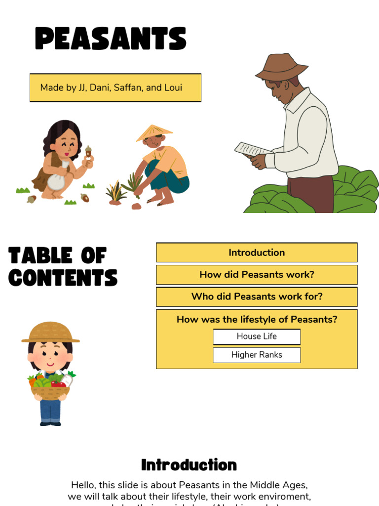 Life and Work of Medieval Peasants | PDF