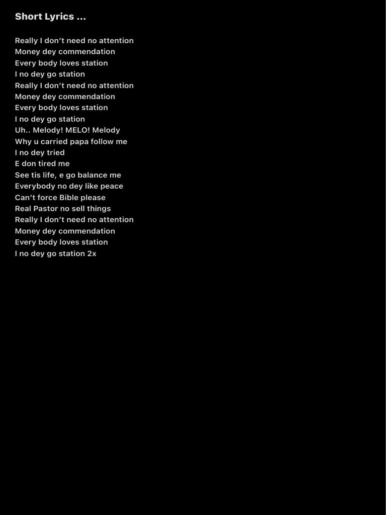 Short Lyrics | PDF