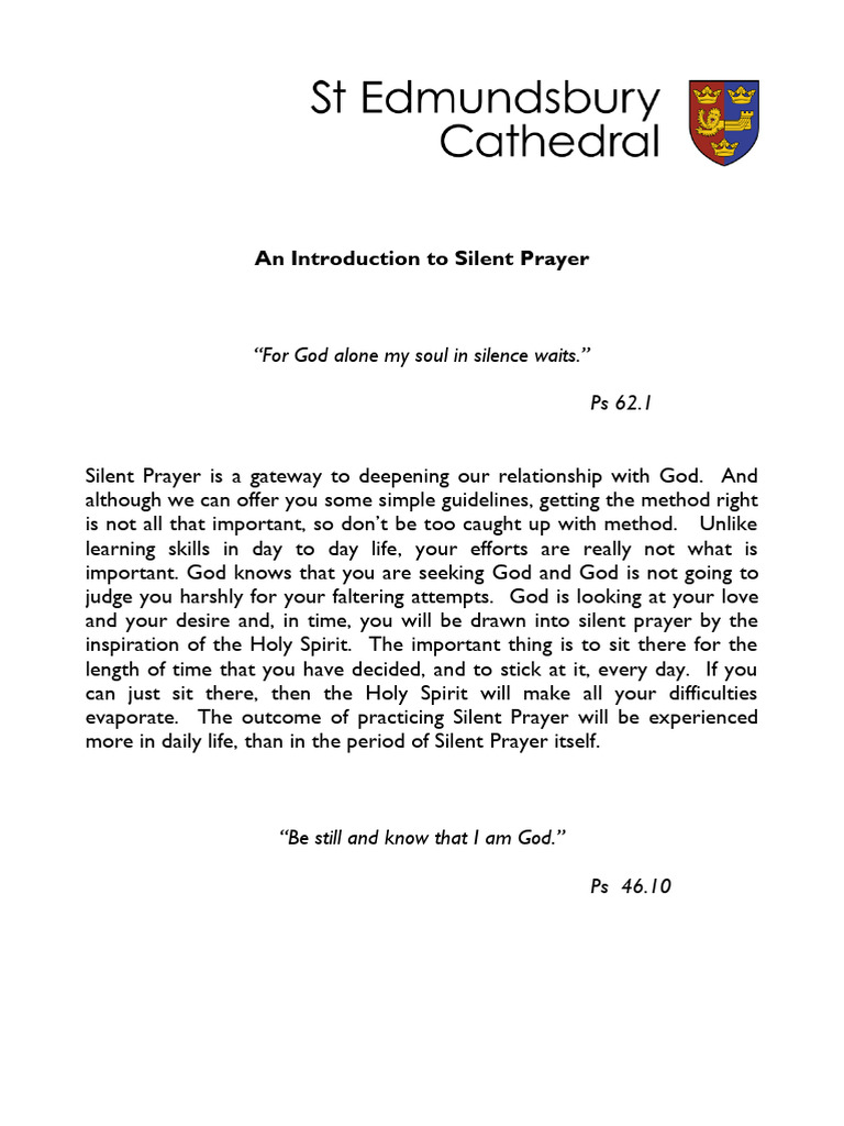 Guide to Practicing Silent Prayer | PDF | Prayer | Religious Belief And ...