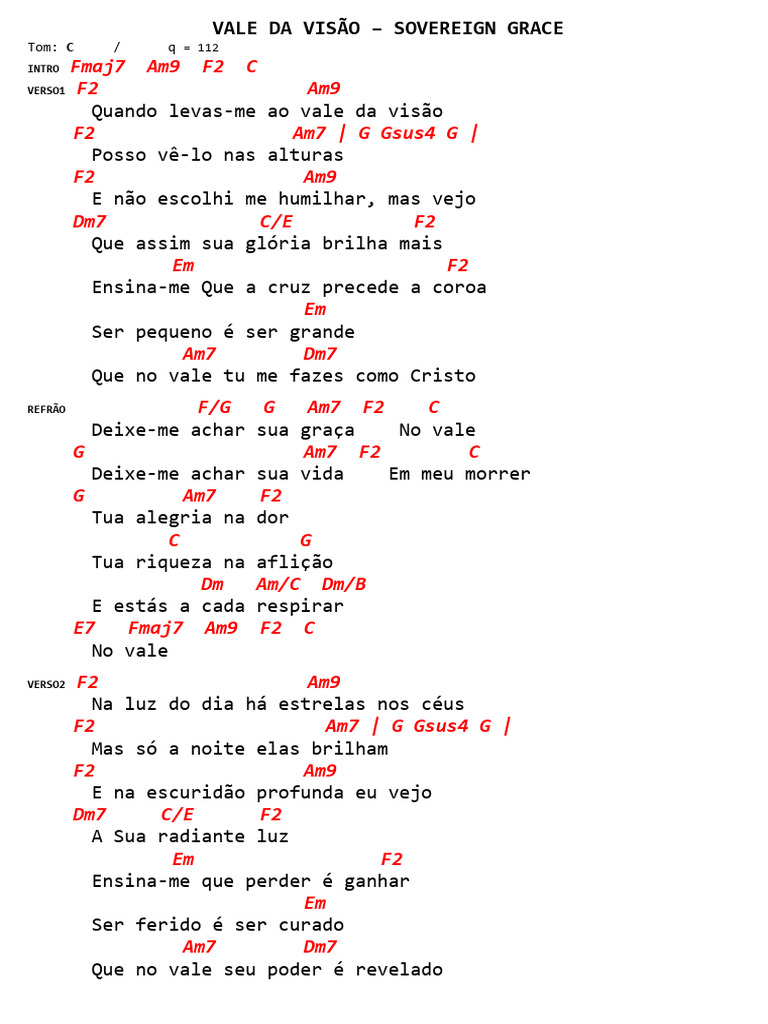 Vale Da Visão - Sovereign Grace PT-BR | PDF