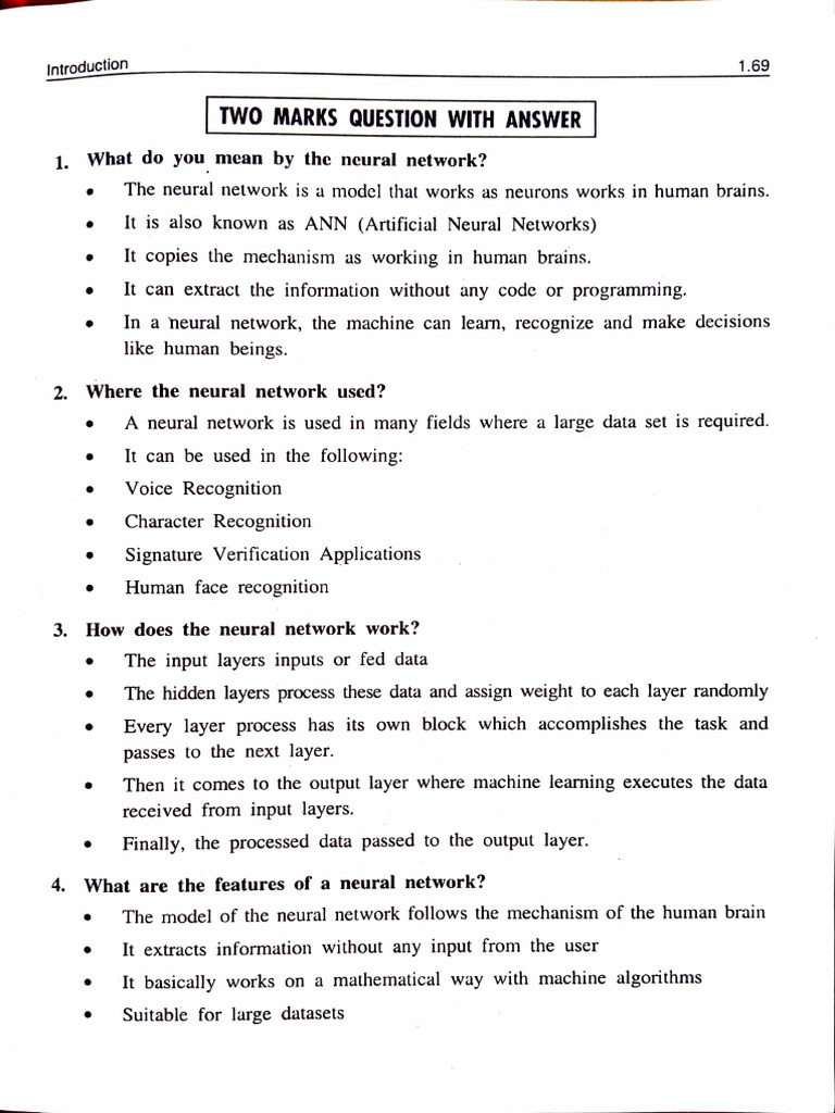 Nndl Umit 1 Important Questions | PDF | Computational Science | Statistical Classification
