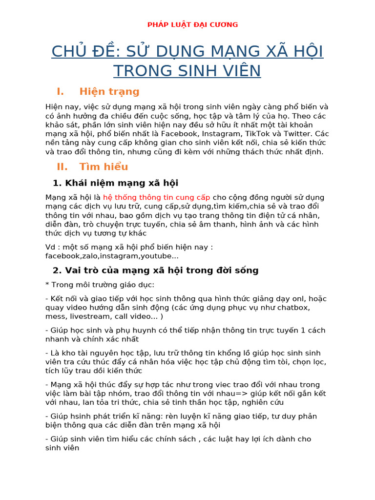 SD MXH Trong Svien | PDF