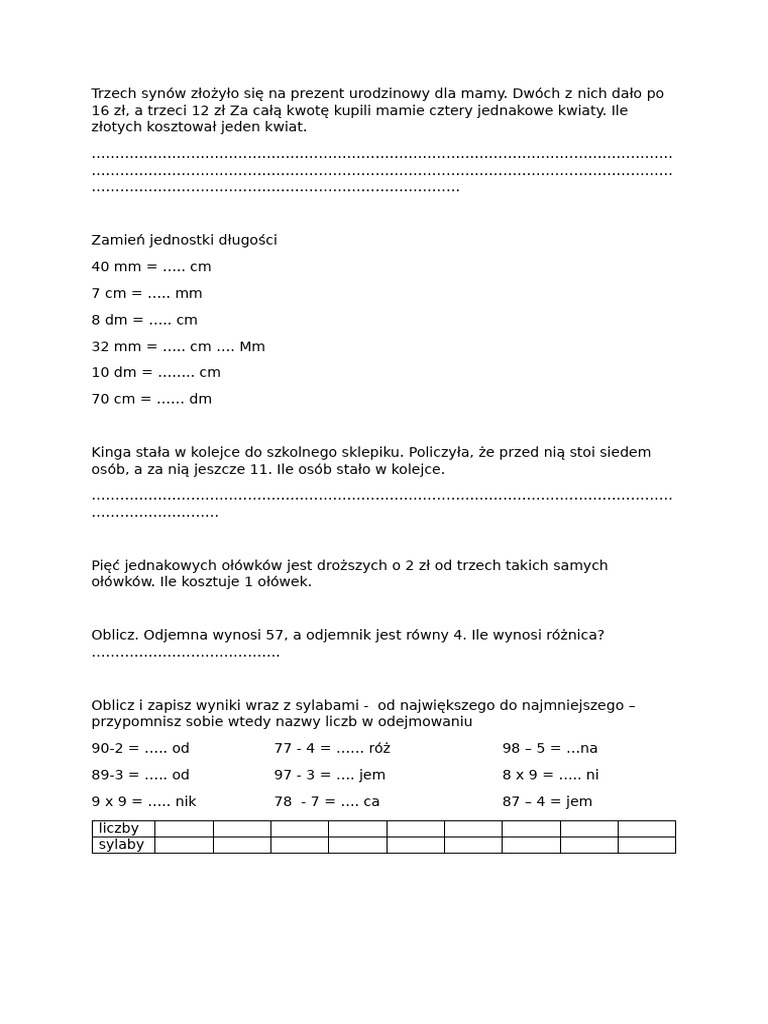 Matematyka Klasa III | PDF