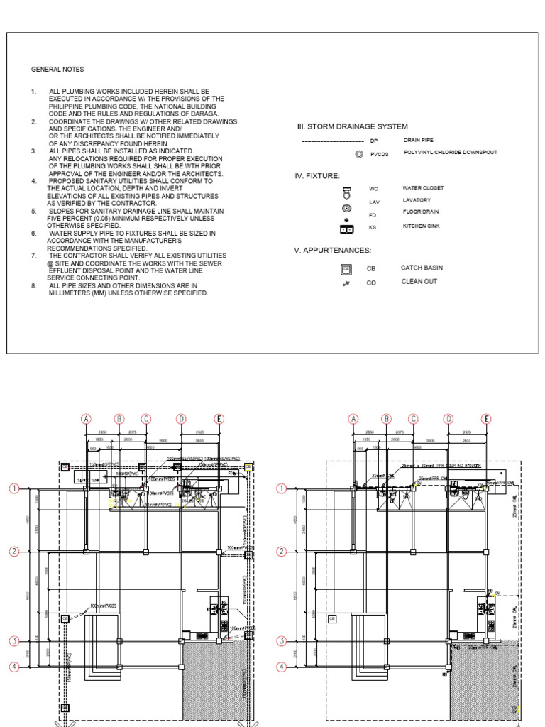 Plumbing Layouts Aringo Justine | PDF | Storm Drain | Plumbing