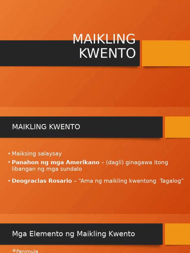MAIKLING KWENTO | PDF