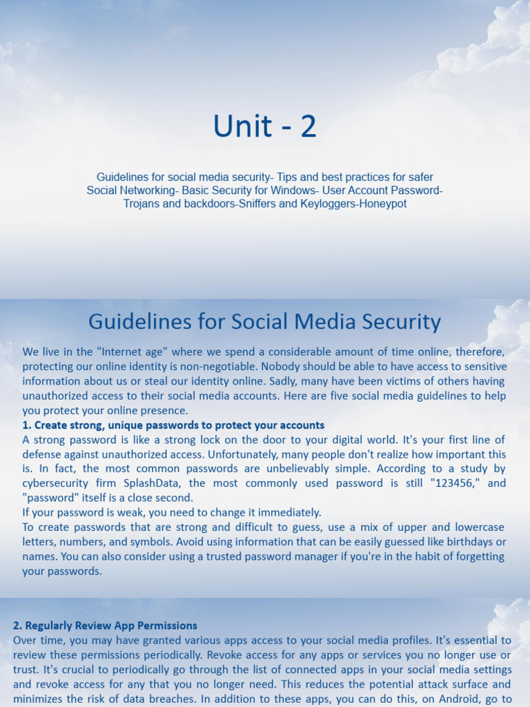 Cyber Security Unit - 2 | PDF | Security | Computer Security