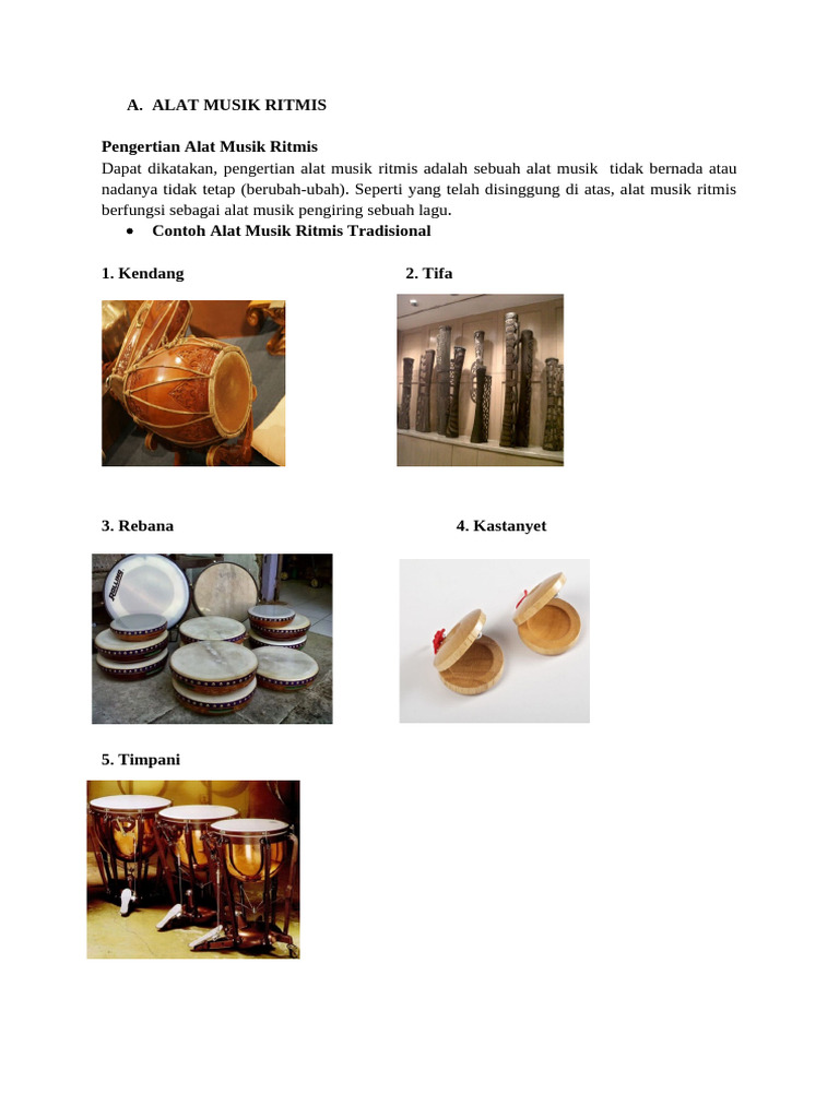 Alat Musik Ritmis Tradisional | PDF