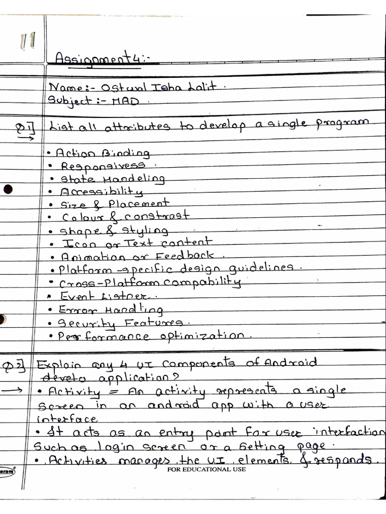 mad 4th assignment | PDF