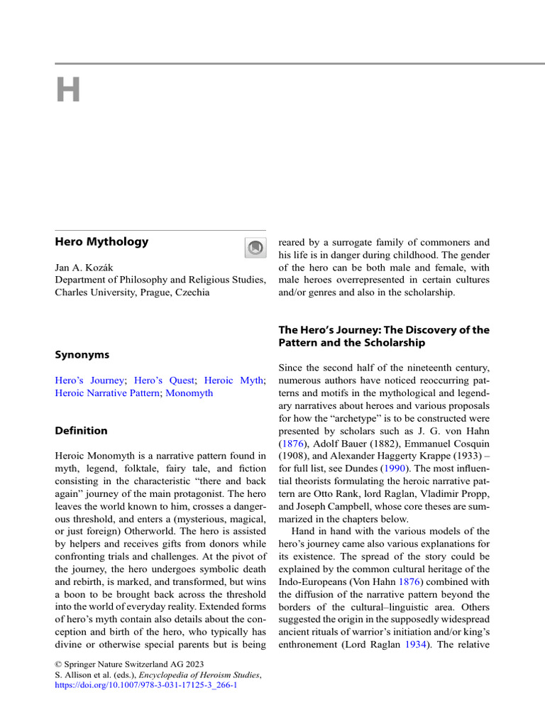 Hero Mythology: The Hero's Journey Explained | PDF | Hero | Fairy Tales