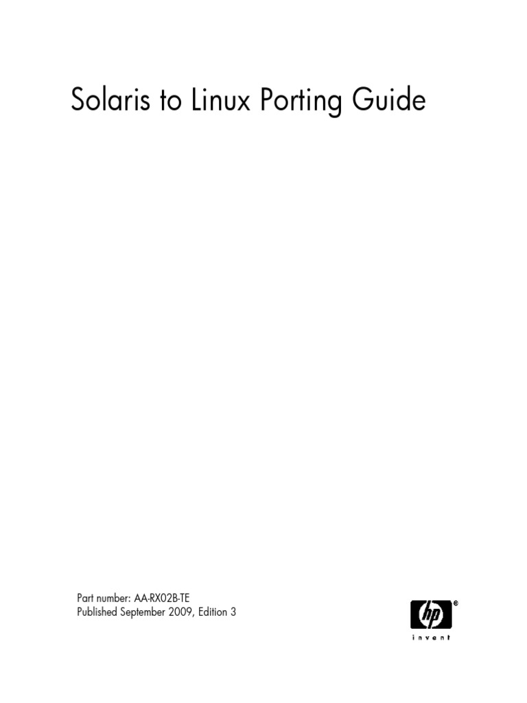 Sol to Linux Porting Guide | PDF | Linux | Computing