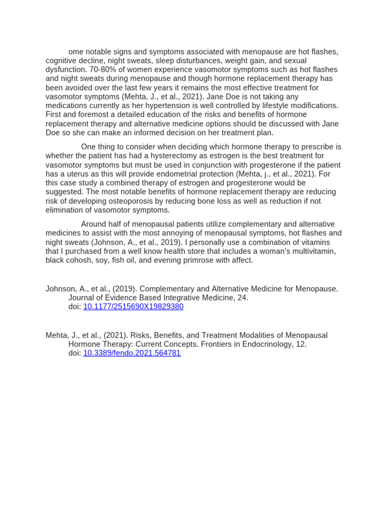 Ome Notable Signs and Symptoms Associated With Menopause Are Hot ...