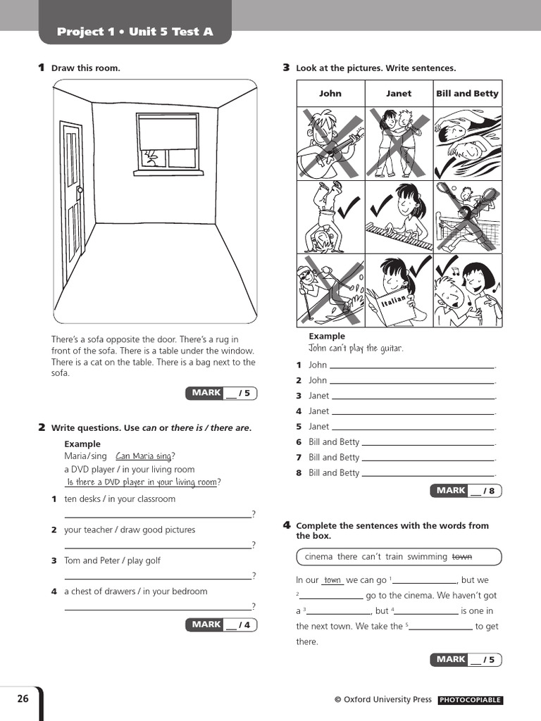 Project 1 Unit 5 Test A & B | PDF