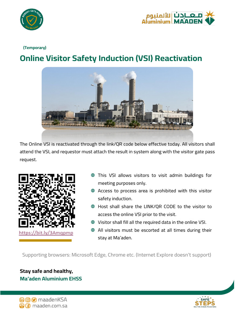 Online Visitor Safety Induction-Temp | PDF