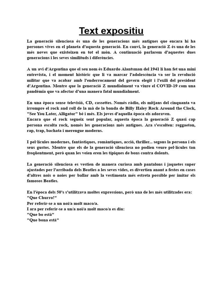 Text Expositiu | PDF