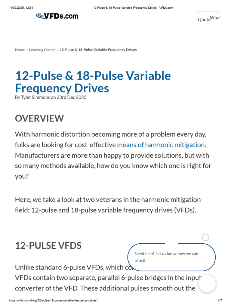 12-Pulse vs 18-Pulse VFDs Explained | PDF | Electromagnetism ...