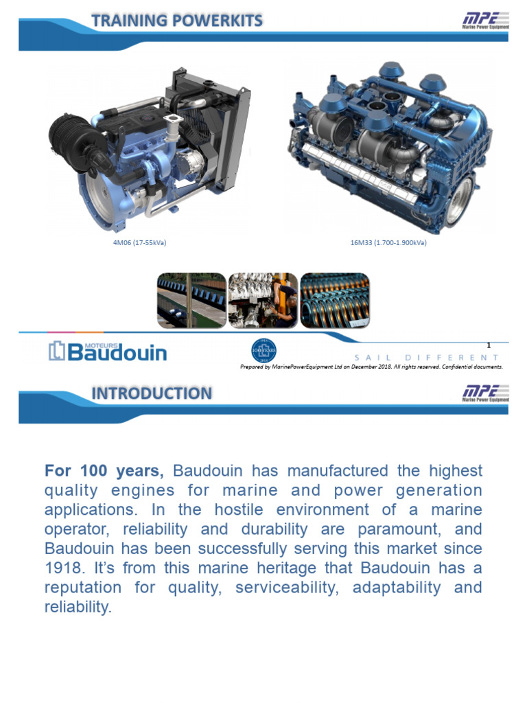 Baudouin Engine Training Powerkits Guide | PDF | Diesel Engine | Piston