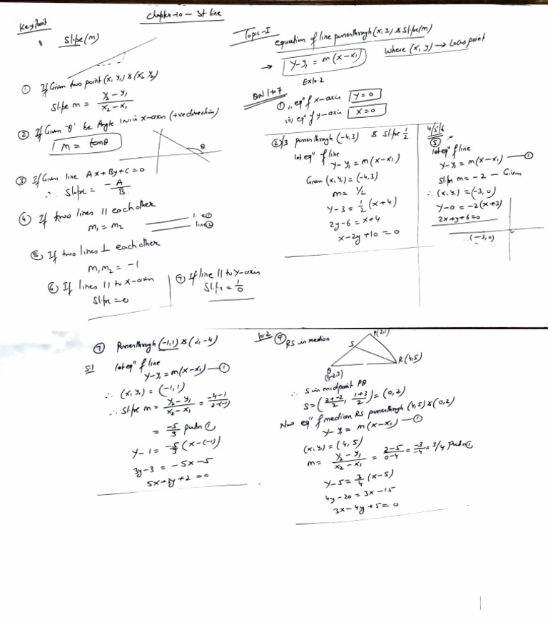 Straight Line 1 | PDF