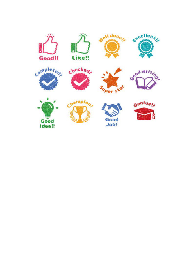 Well Done Stamps For School | PDF