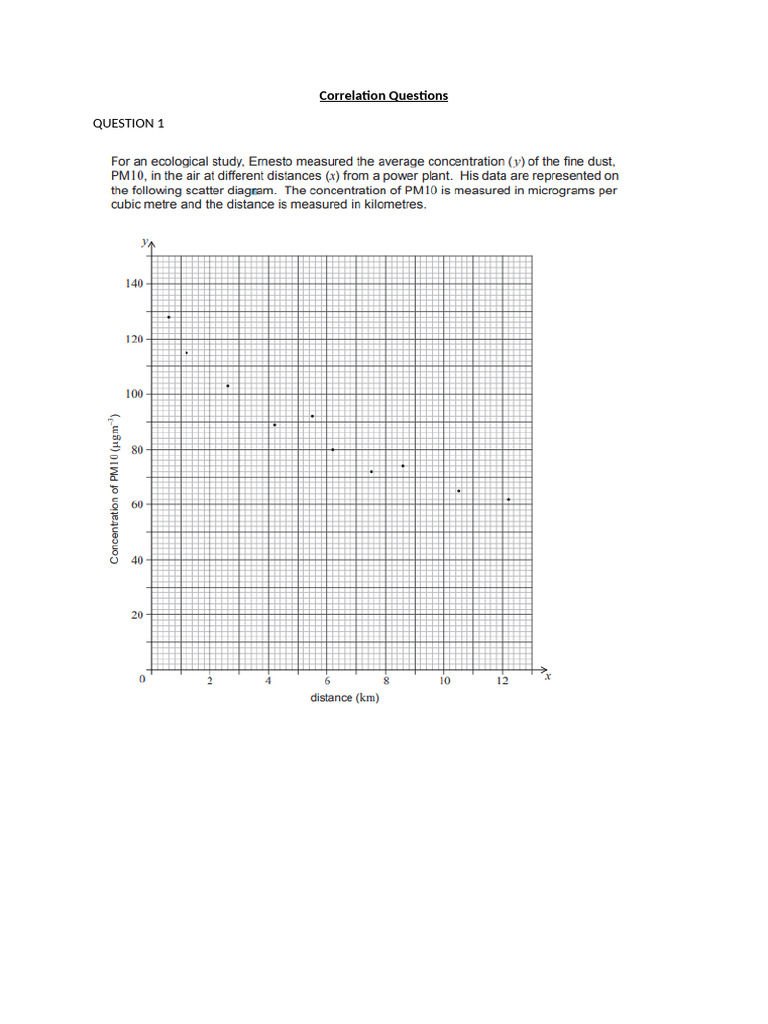 Correlation Questions Class Practice | PDF