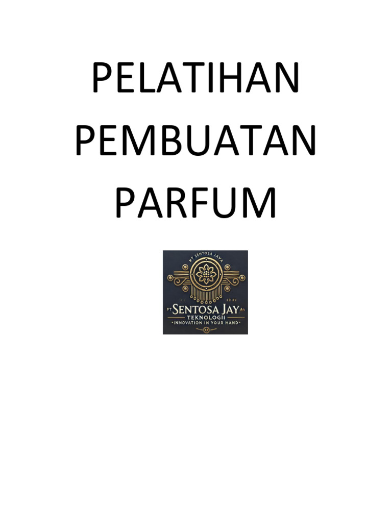 Pelatihan Meracik Parfum Profesional | PDF