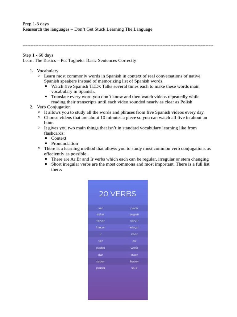 How to learn any language FAST - Spanish | PDF | Stress (Linguistics ...