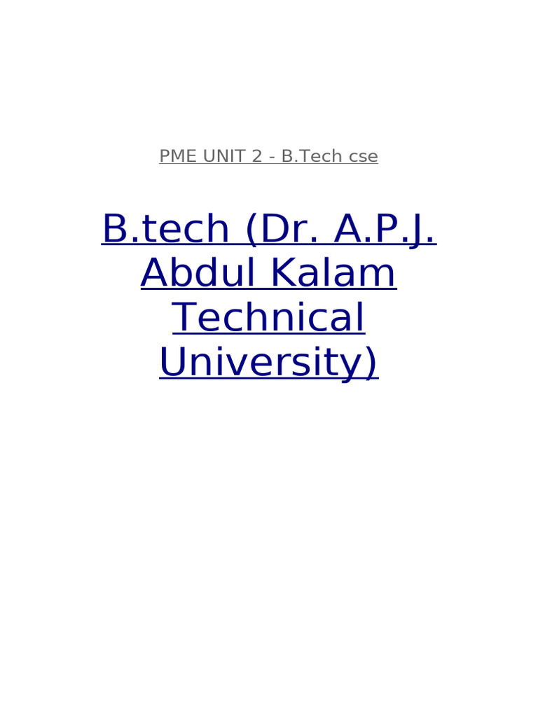 Pme-Unit-2-Btech - IN WORD FORMAT | PDF | Entrepreneurship | Conceptual ...