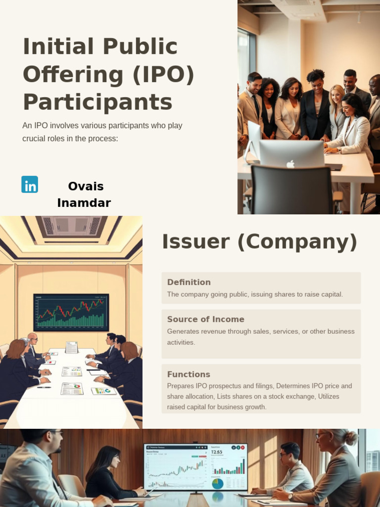 Key Participants in IPO Process | PDF | Initial Public Offering ...