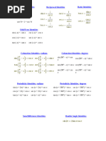 Class 10 Trigonometric Identities | PDF