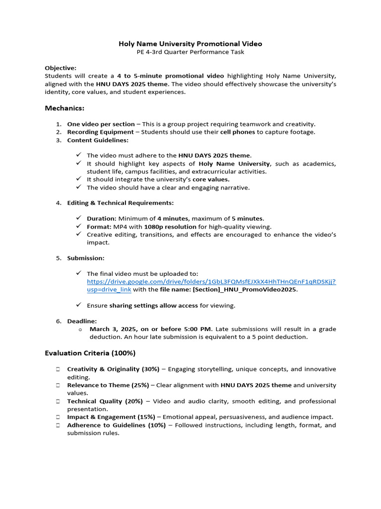 PE 4 - Performance Task 3rd Q | PDF | Video | Human Communication