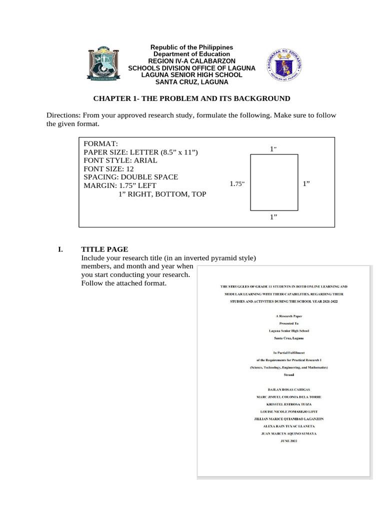 PR1 CHAPTER 1 Template Format 2024 2025 | PDF | Paragraph | Typography