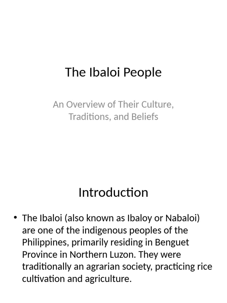 Ibaloi Presentation | PDF