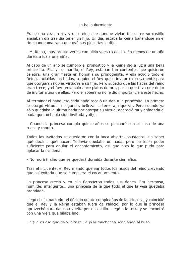 La bella durmiente | PDF | Bella Durmiente