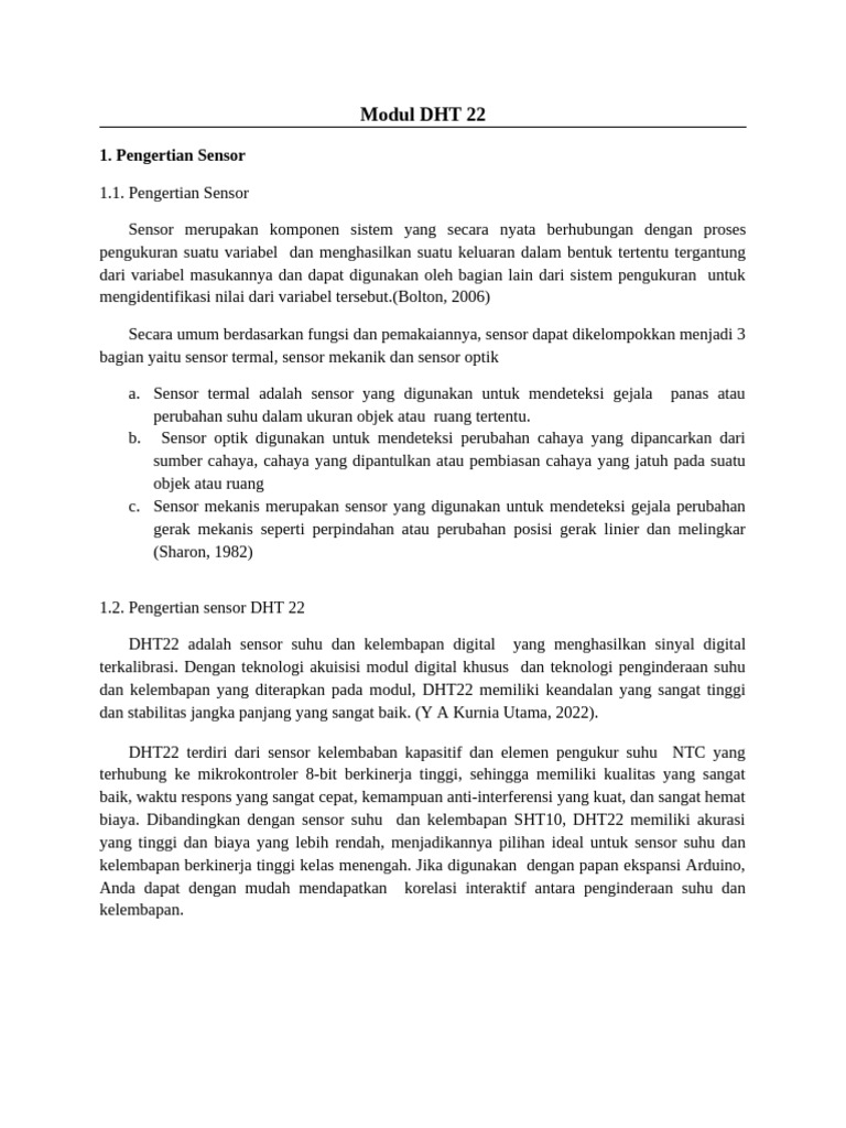 Laporan Sensor DHT 22 Fauzan Fahturrahman | PDF