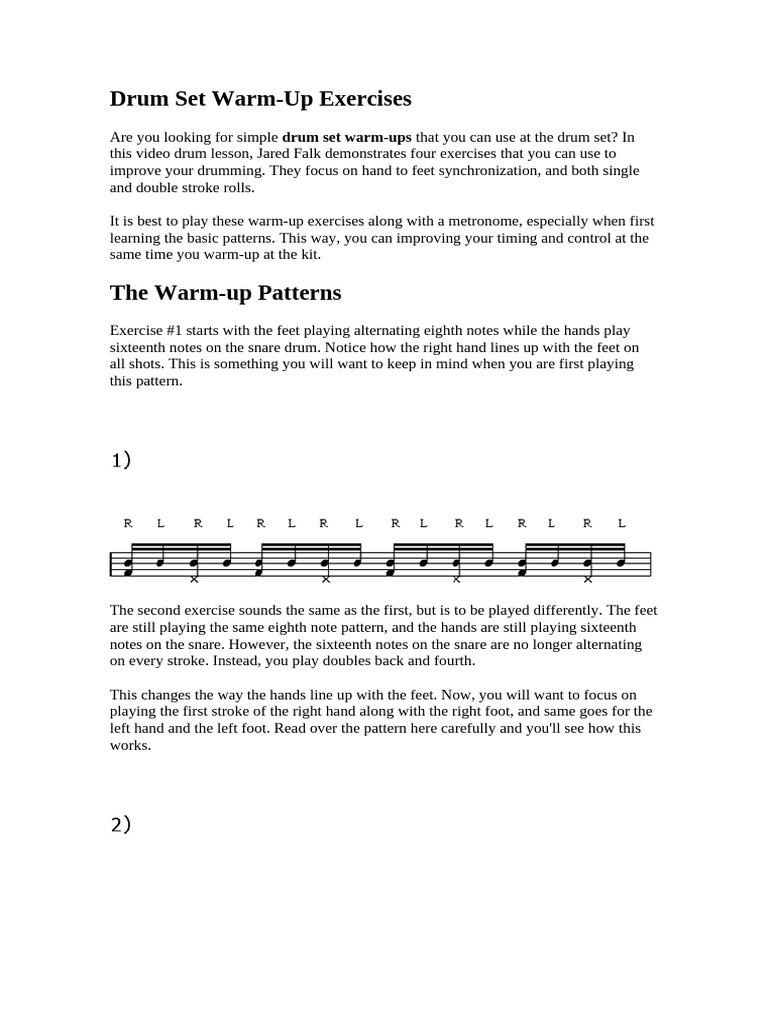 8drum Set Warmups | PDF