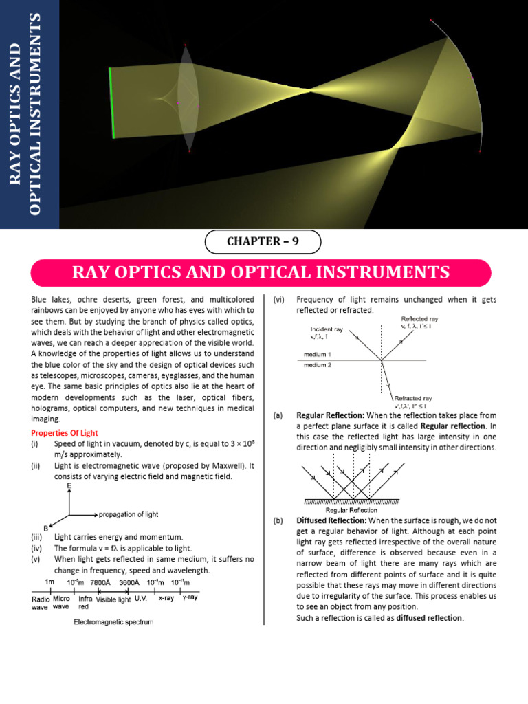 Ray Optics-4 | PDF | Rainbow | Optics
