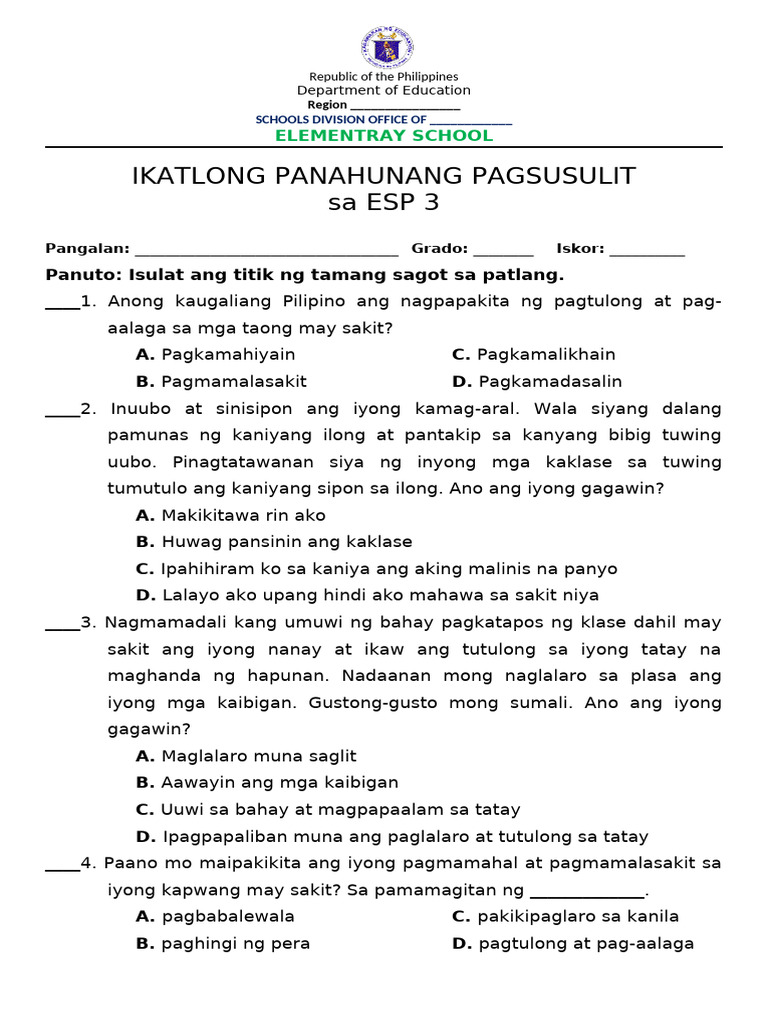 3RD-PE-ESP.tagalog | PDF