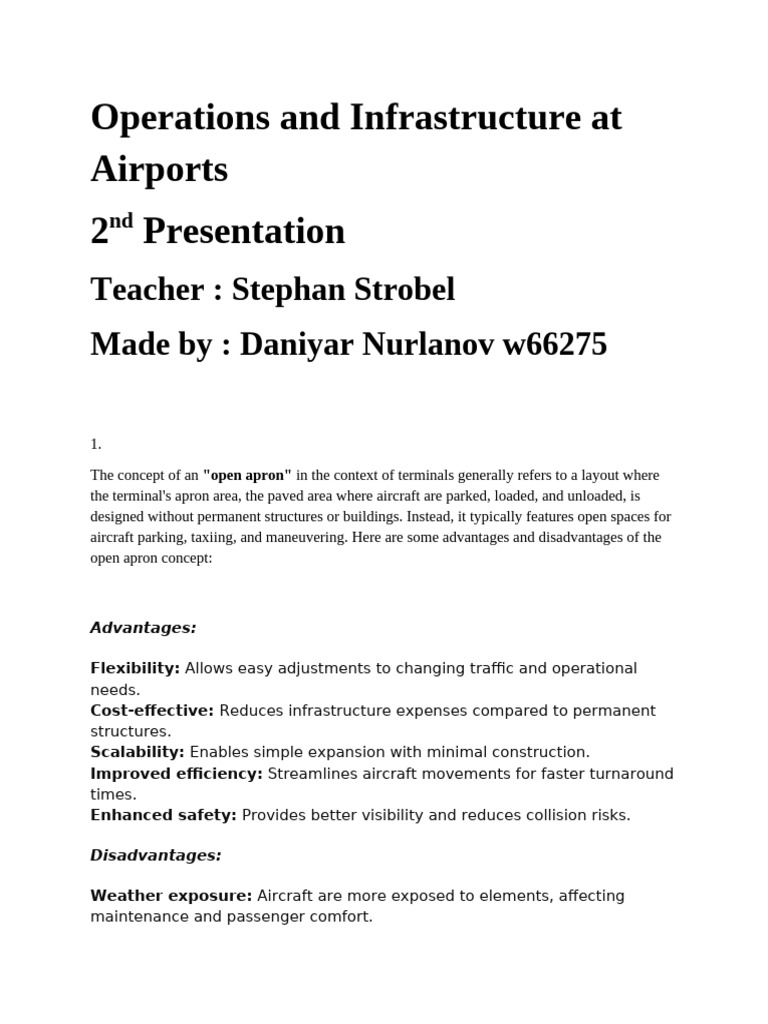 Operations and Infrastructure at Airports 2 | PDF | Public Transport ...