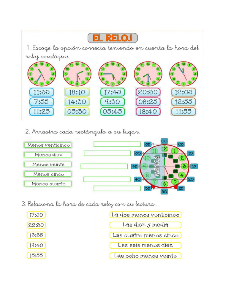 El reloj y las horas | PDF