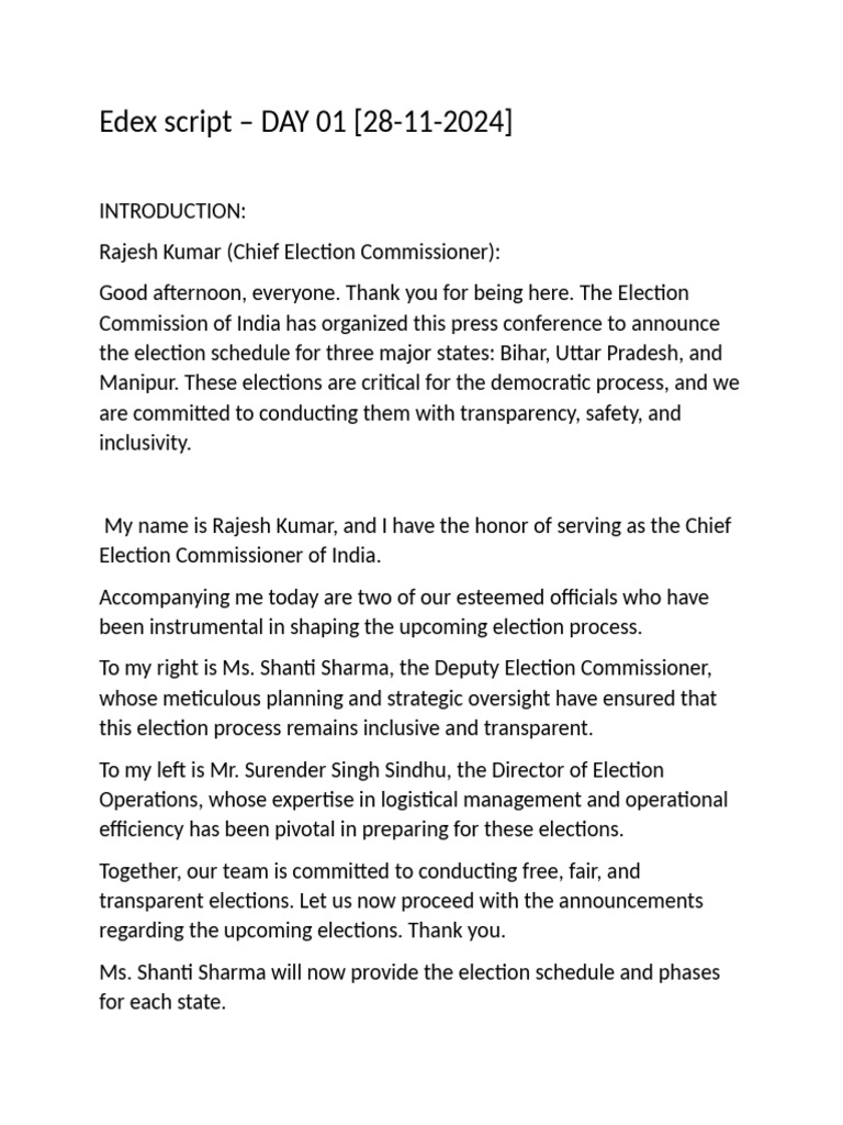 Edex script day 1 with answers. | PDF | Political Corruption | Accountability