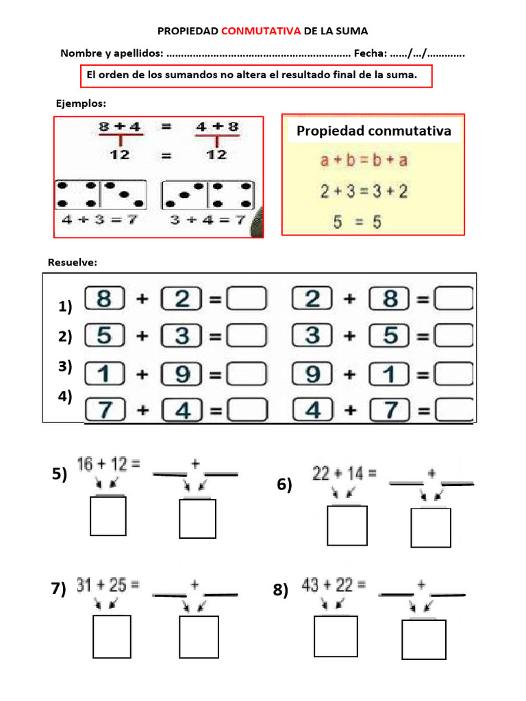PROPIEDADES DE LA SUMA- CI | PDF