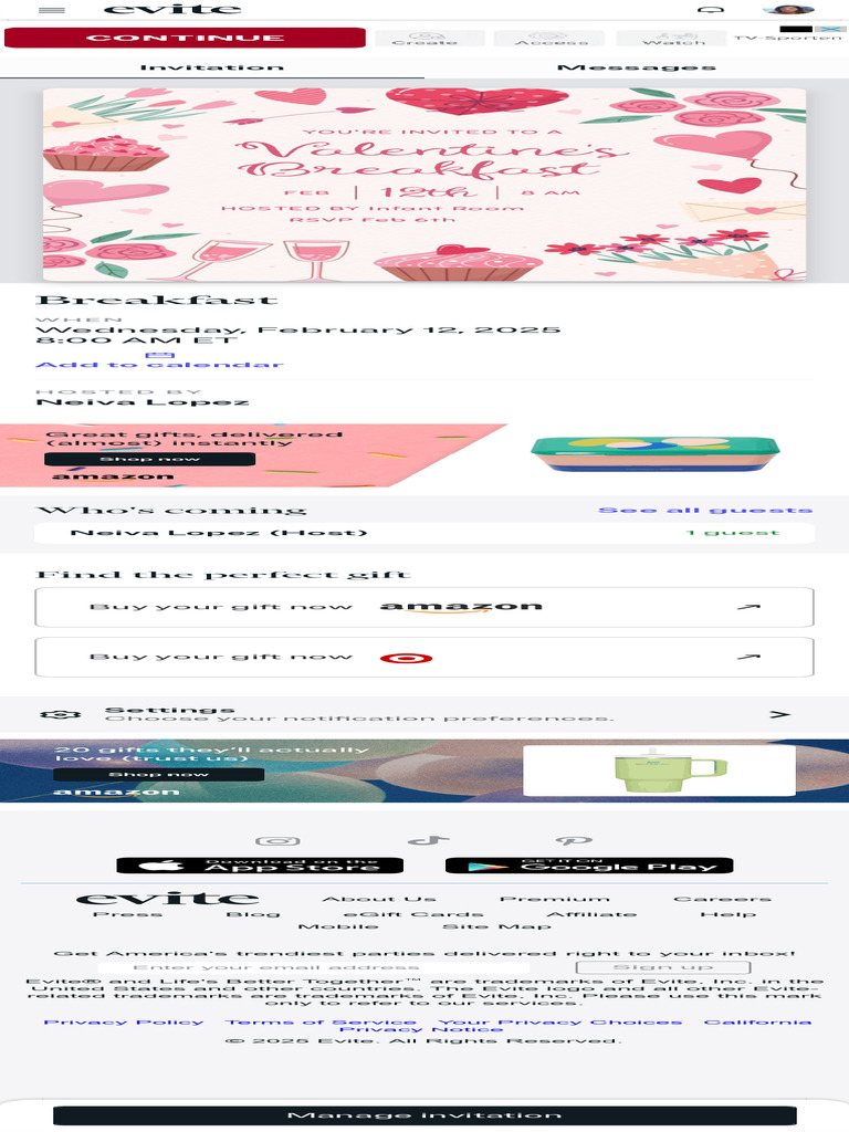 Evite Online Invitations, Greeting Cards & Party Ideas | PDF